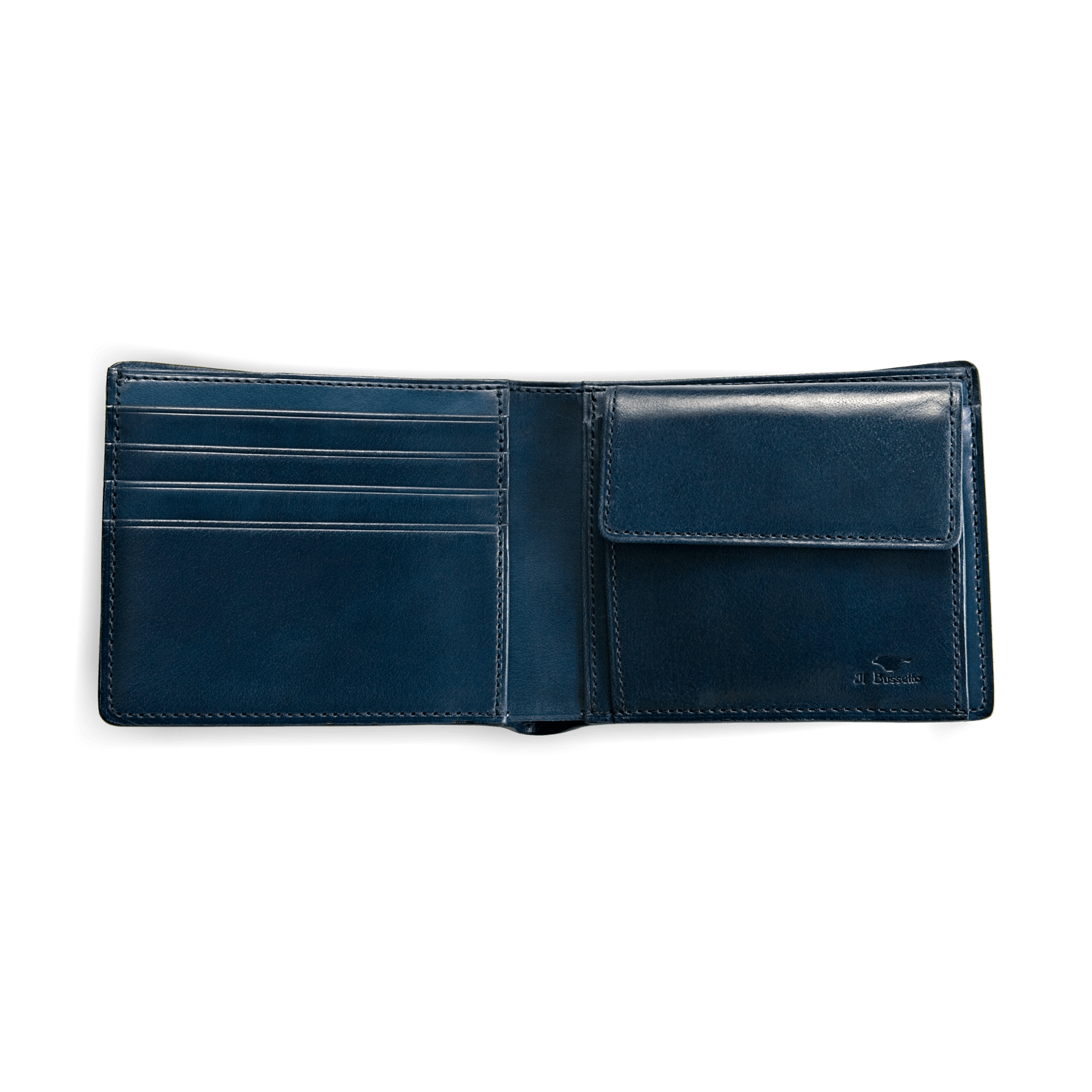 Bifold Colored Wallet with Coin Pouch by Il Bussetto